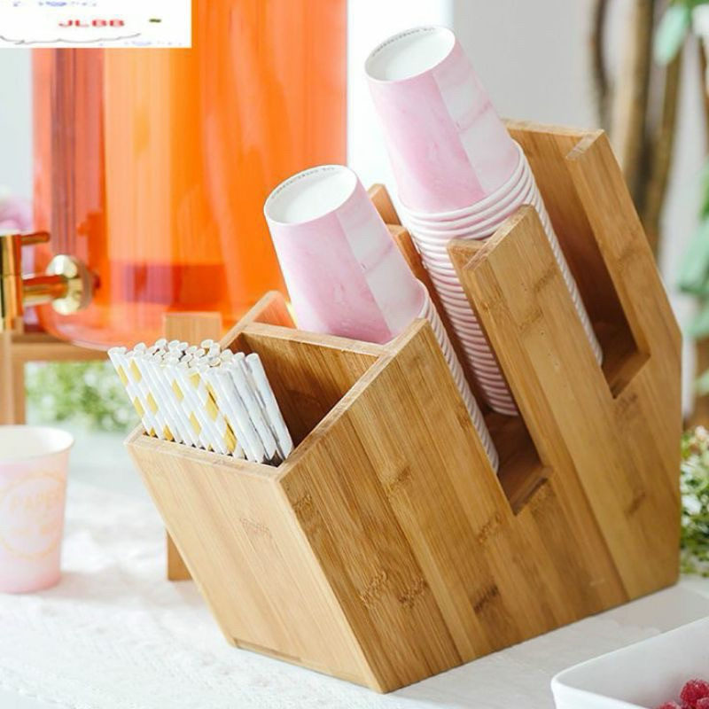 Jual Rak Paper Cup Rak Cup Kopi dan Es Rak Cup Plastik dari Kayu Tempat ...