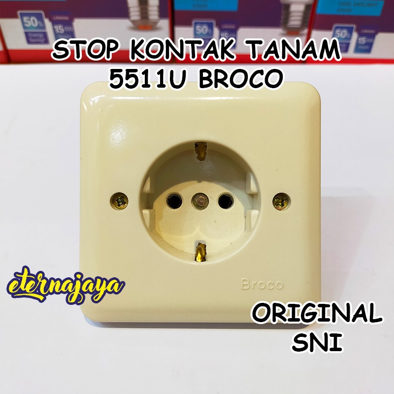 Jual BROCO Stop Kontak Inbow Tanam IB 5511U | Shopee Indonesia