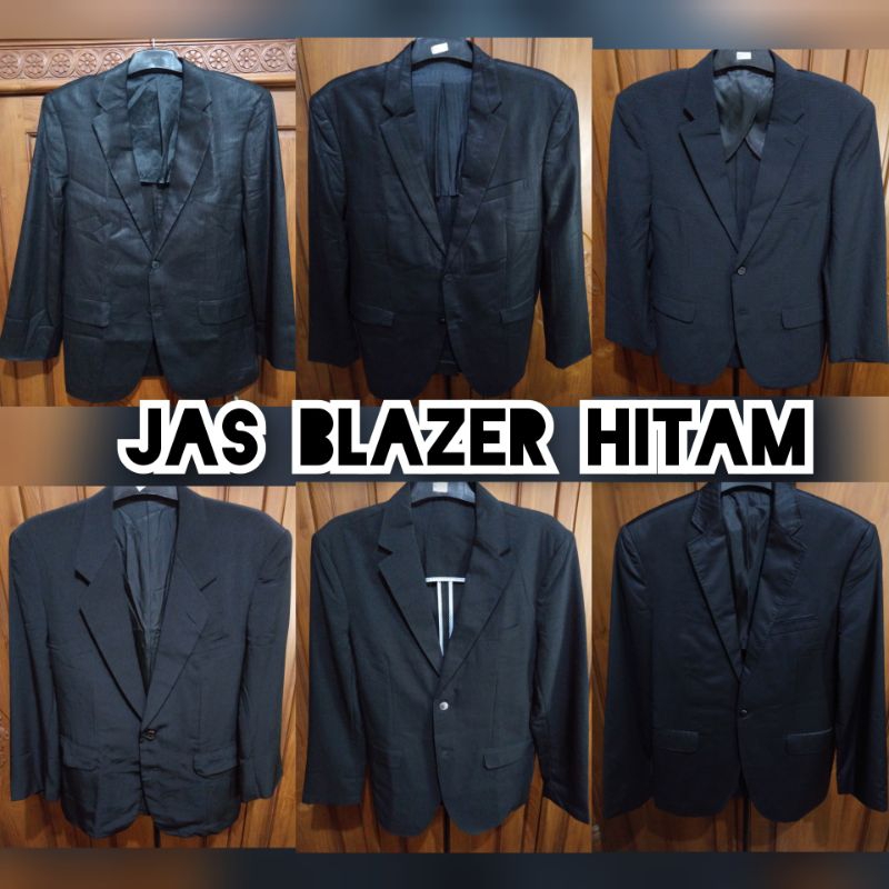 Jual Jas Pria Hitam Slimfit Formal Blazer Pria Casual Hitam | Varian hitam | Shopee Indonesia