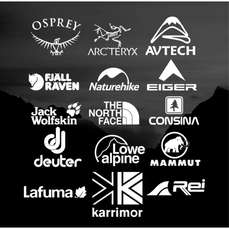 Jual stiker sablon setrika dtf logo brand outdoor kece | Shopee Indonesia