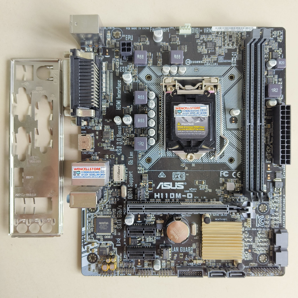 Jual MOTHERBOARD ASUS H110M-D LGA 1151 DDR4 GEN6 & GEN7 | Shopee Indonesia