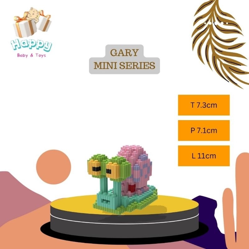 Jual Nano Blocks Gary Series Spongebob Mini 3D, Mainan Block Susun ...