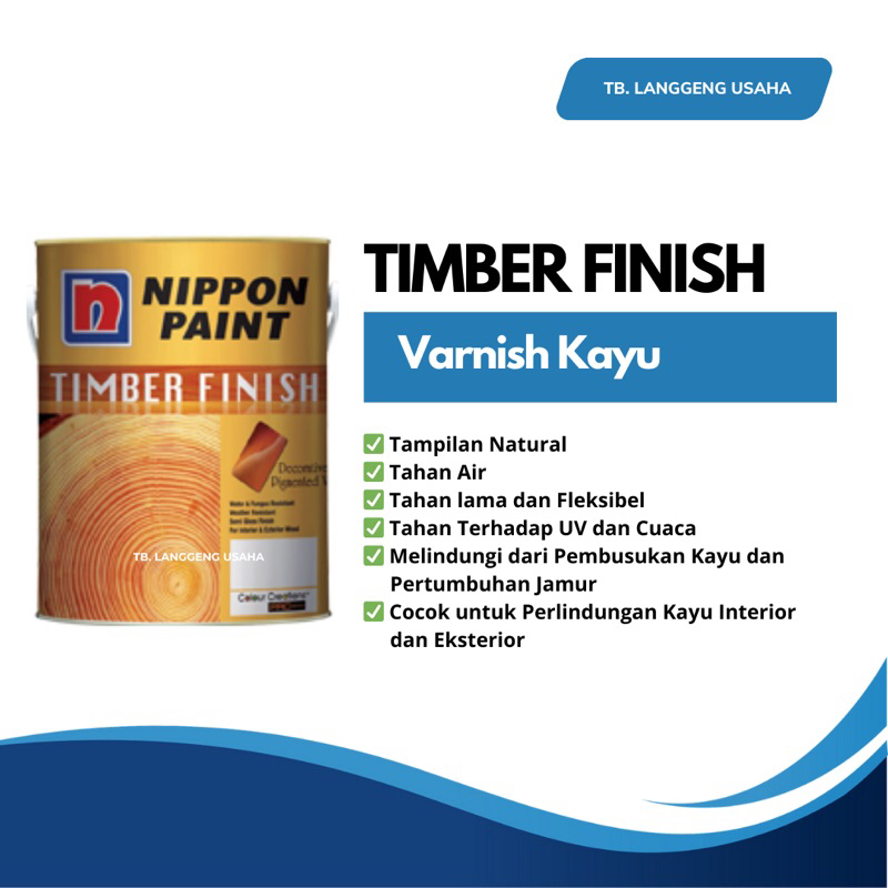 Jual POLITUR VERNIS TIMBER FINISH BY NIPPON PAINT Politur Kayu Jati ...