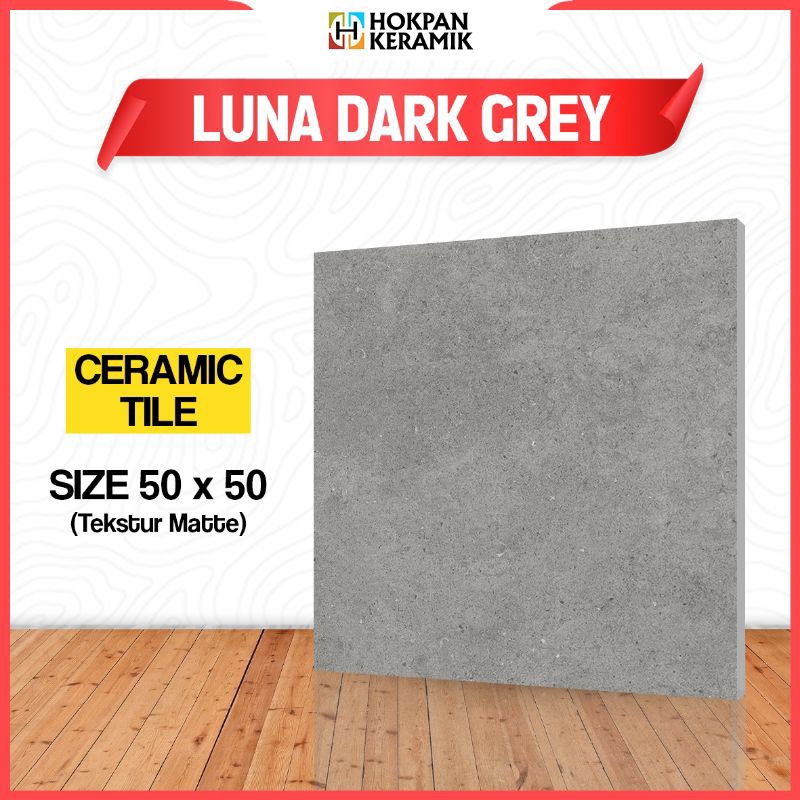 Jual KERAMIK LUNA DARK GREY UKURAN 50X50 | Shopee Indonesia