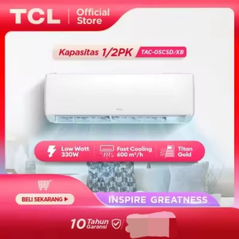 Jual TCL AC Standard Low watt 1/2 PK 05CSD Garansi Resmi | Shopee Indonesia