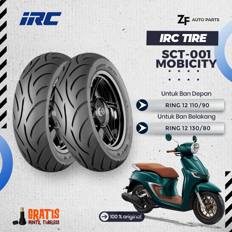 Jual SEPASANG / SATUAN BAN MOTOR HONDA STYLO RING 12 IRC SCT-001 110/90 ...