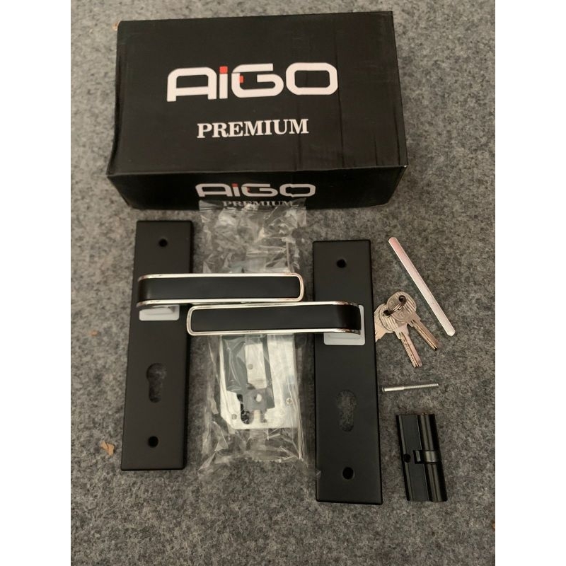 Jual Kunci Pintu Rumah Handle Slot Kamar Tidur AIGO / RENZ/ HENDSO ...