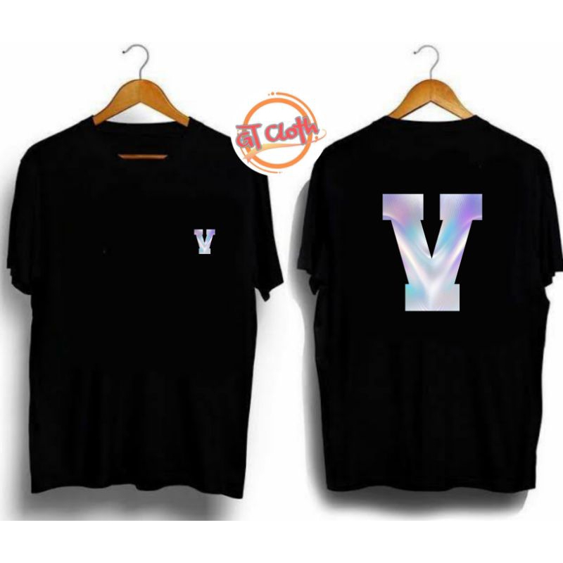 Jual LOGO Inisial Nama Huruf V Hologram Baju Kaos Distro Premium Pria ...