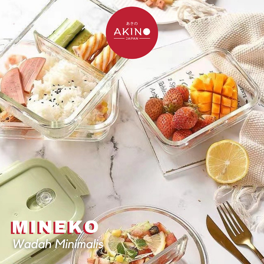 Jual AKINO - MINEKO Lunch Box Bekal Tahan Panas Bento Box Makan Food ...