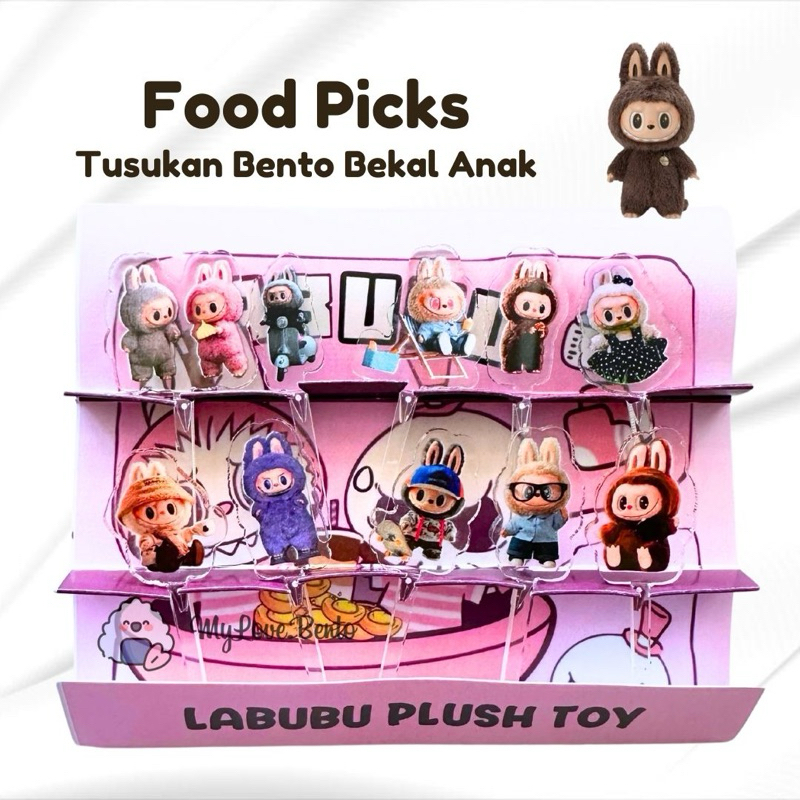 Jual Labubu Plush Toys Tusukan Bento Food Picks Hiasan Kotak Bekal ...