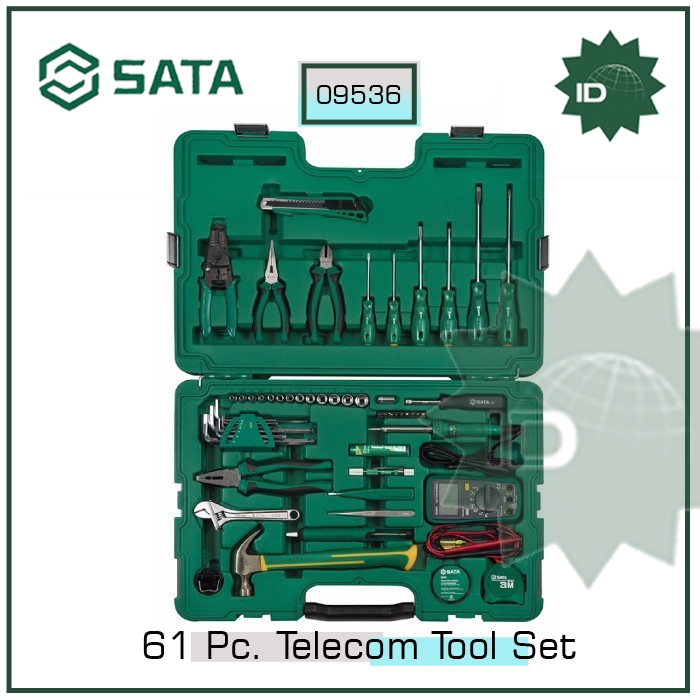 Jual TOOL KIT SET 09536 - 61Pc. TELECOM TOOL SET SATA | Shopee Indonesia