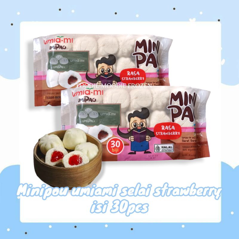 Jual Minipou strawberry umia-mi isi 30pcs/ mini pou/ roti pou/ pou ...