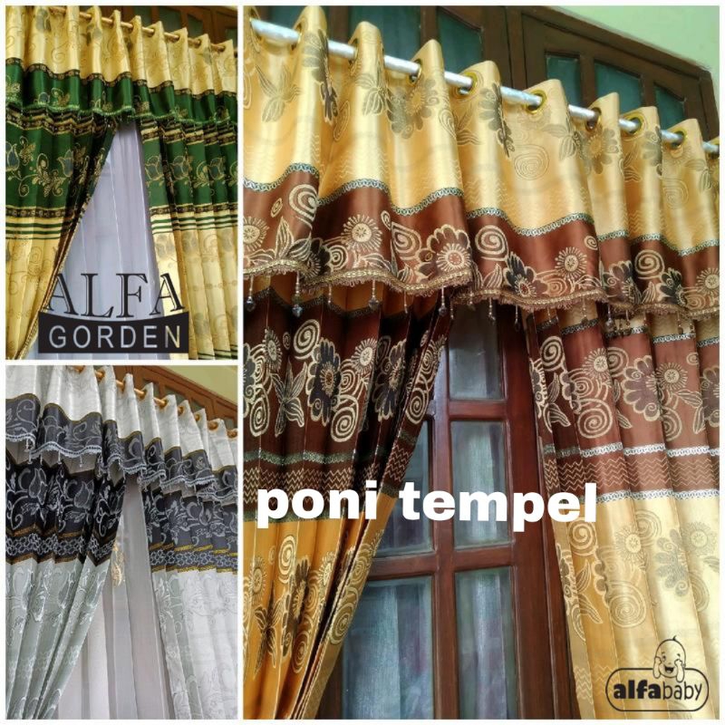 Jual gorden prada poni tempel gorden jodha pintu jendela | Shopee Indonesia
