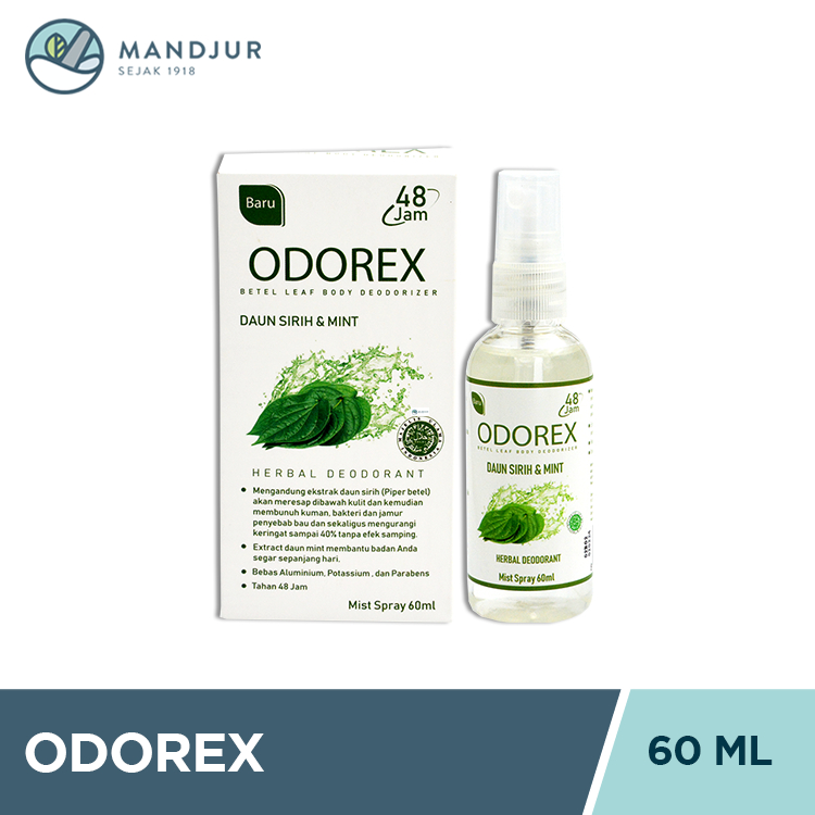Jual Odorex Herbal Deodorant Spray 60 mL - Mengatasi Keringat dan Bau ...