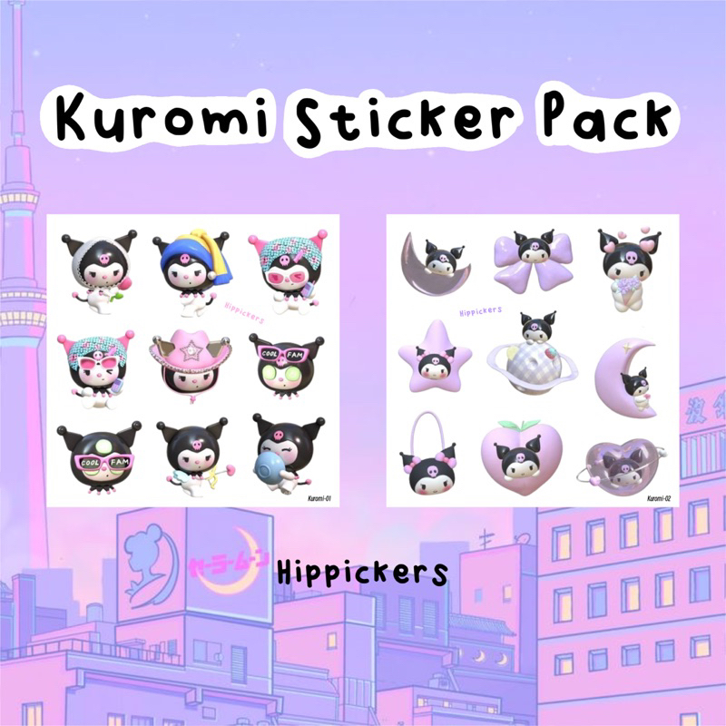 Jual Kuromi Sticker Pack Cute Deco Sticker by Hippickers | Shopee Indonesia