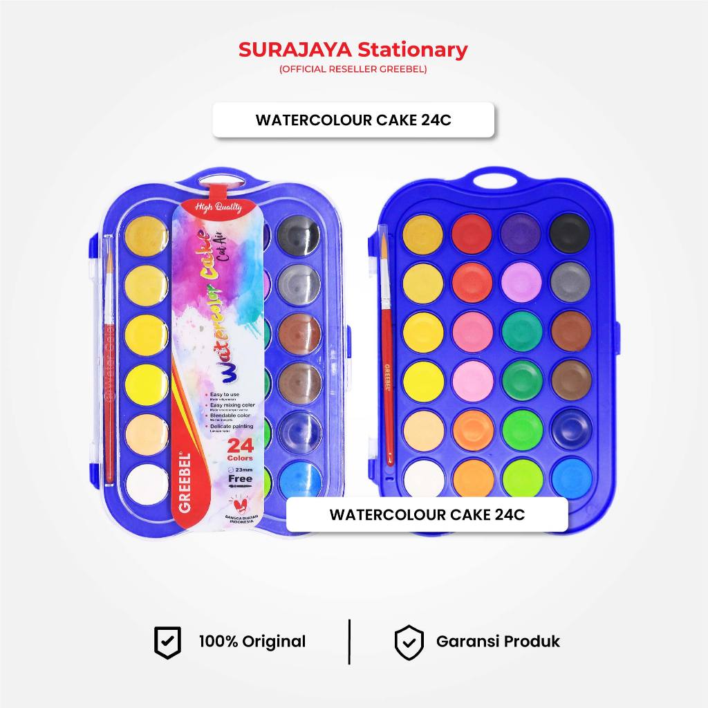 Jual [READY] Cat Lukis Air Set / Watercolor Cake Greebel 12/24/36/48 ...