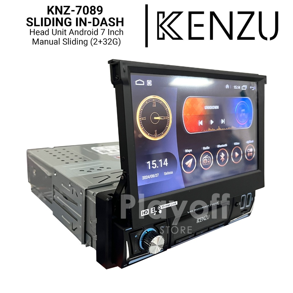 Jual Single Din Carplay Ram 2+32 GB Head Unit Android 7 inch Kenzu ...