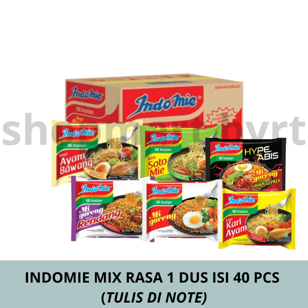 Jual INDOMIE MIX RASA 1 DUS ISI 40 PCS (Tulis Di Note) | Shopee Indonesia