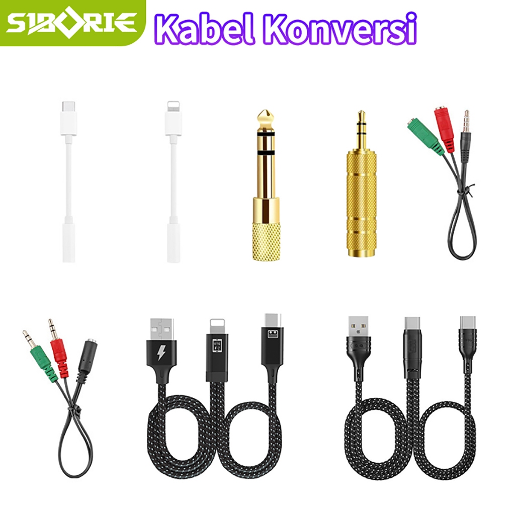Jual Siborie OTG charging & live streaming cable Conversion lines 3.5mm ...