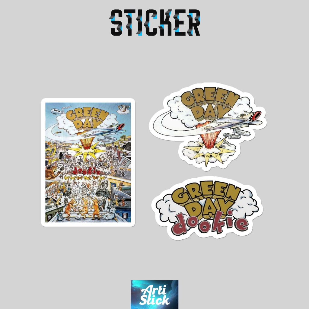 Jual (3 PCS) Sticker Band Series GREENDAY DOOKIE | Vinyl Laminasi anti ...