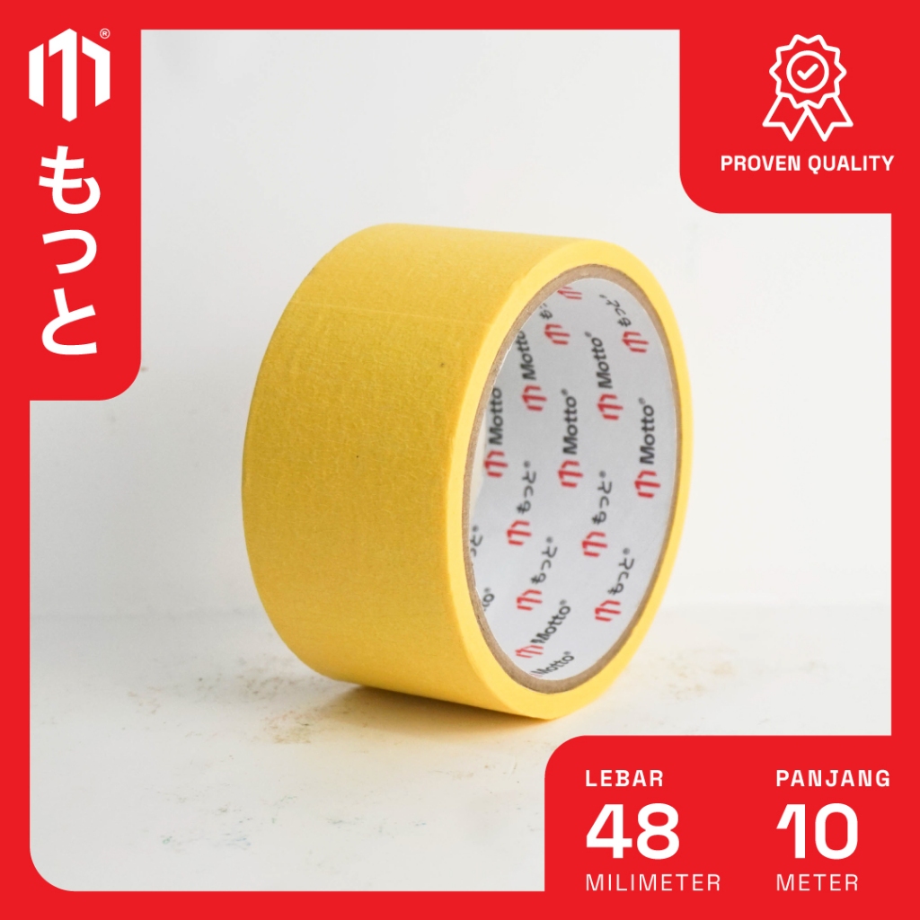 Jual Lakban Kertas / Masking Tape Kuning 48mm x 10 Meter - 1 Pcs/Roll ...