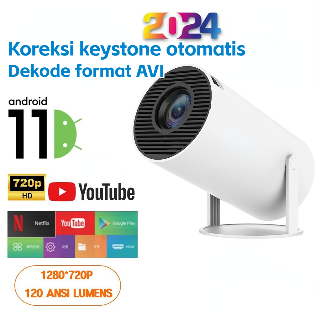 Jual Projector HY300 Android 11 Smart Box 8000 Projector 4K Ultra 1080p ...