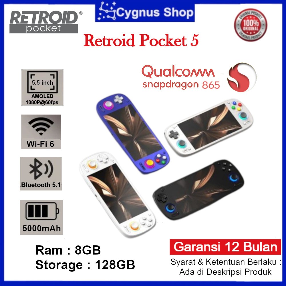 Jual Retroid Pocket 5 Portable Handheld Video Game Console Retro PS2 ...