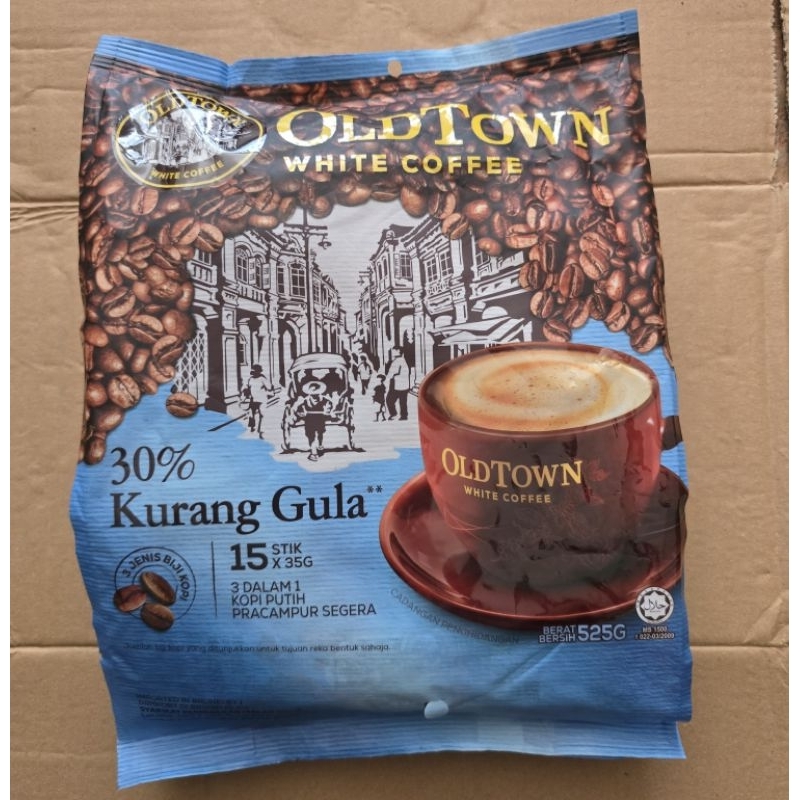 Jual OLDTOWN White Coffee 3in1 Less Sugar Malaysia (35gr x 15 sachet) | Shopee Indonesia