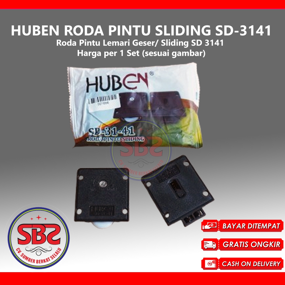 Jual HUBEN SD-31-41 RODA PINTU SLIDING HUBEN SD-3141 / RODA PINTU GESER HUBEN SD-3141 KOMPLIT 1 ...