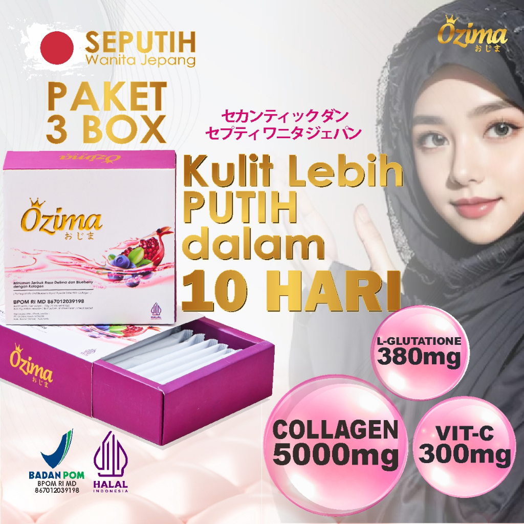 Jual paket 3 box kolagen, colagen, collagen, ozima gluta collagen ...