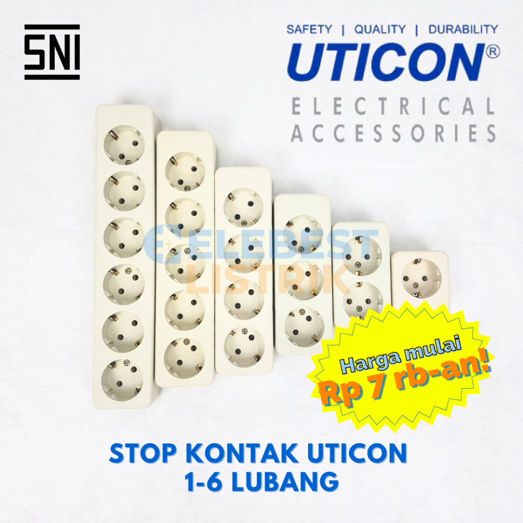 Jual Stop Kontak Arde UTICON 1, 2, 3, 4, 5, 6 Lubang | Shopee Indonesia