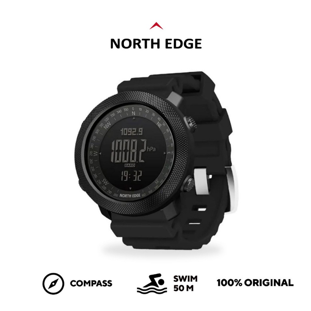 Jual North Edge Apache Strap Rubber Compas Digital | Shopee Indonesia