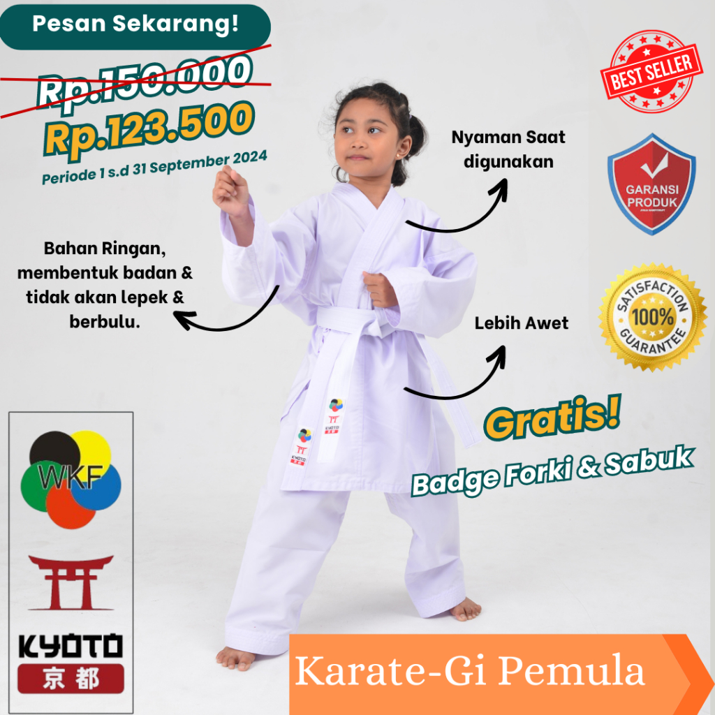Jual KYOTO Baju karate Gi Tegi Dogi Pemula anak dan dewasa Original ...