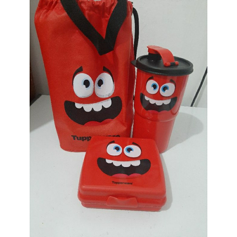 Jual wadah bekal anak junior bento/smiley lunch set set | Shopee Indonesia