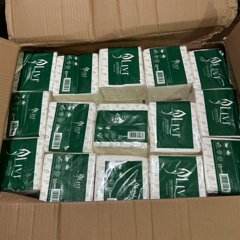 Jual Tissu tisu Livi evo SENSASION Premium Napkin Cocktail 100 sheet ...