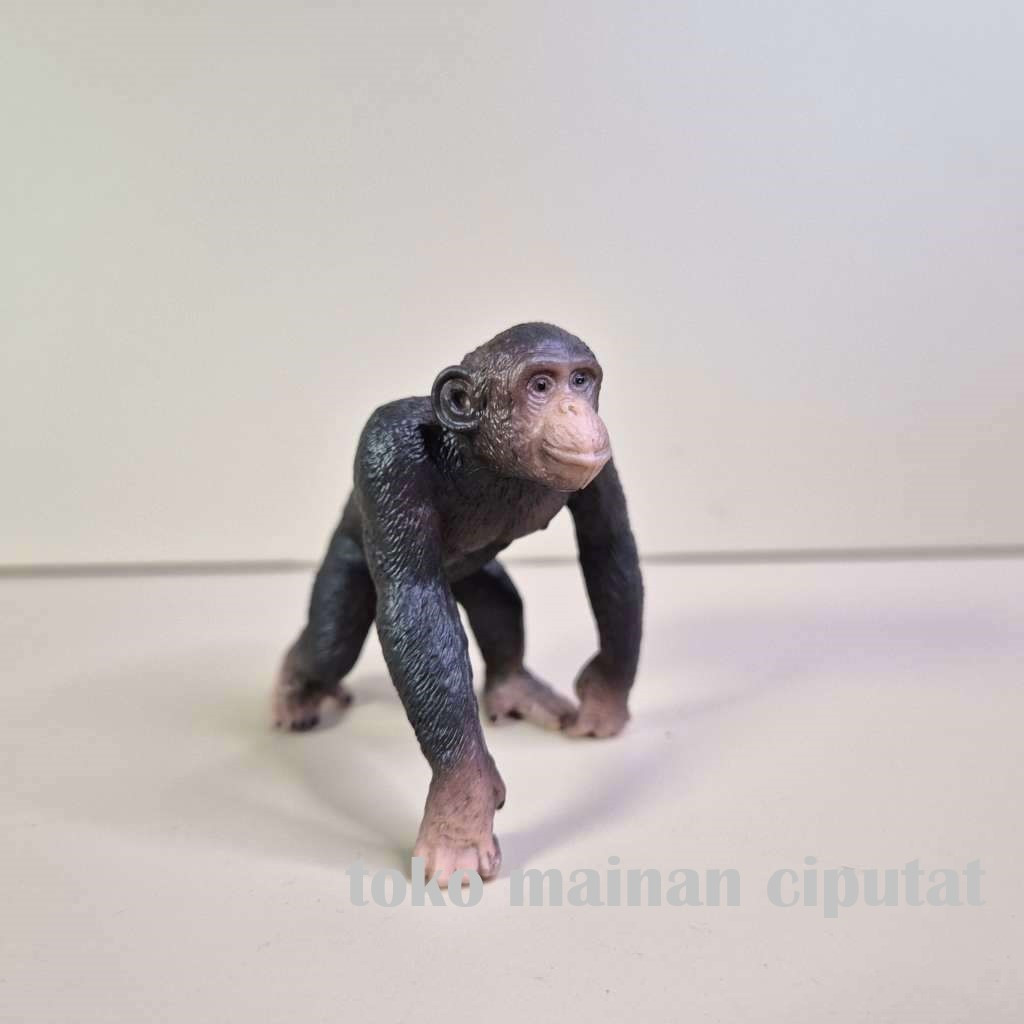 Jual Figur Hewan kera simpanse berjalan mainan PVC Miniatur fotografi ...