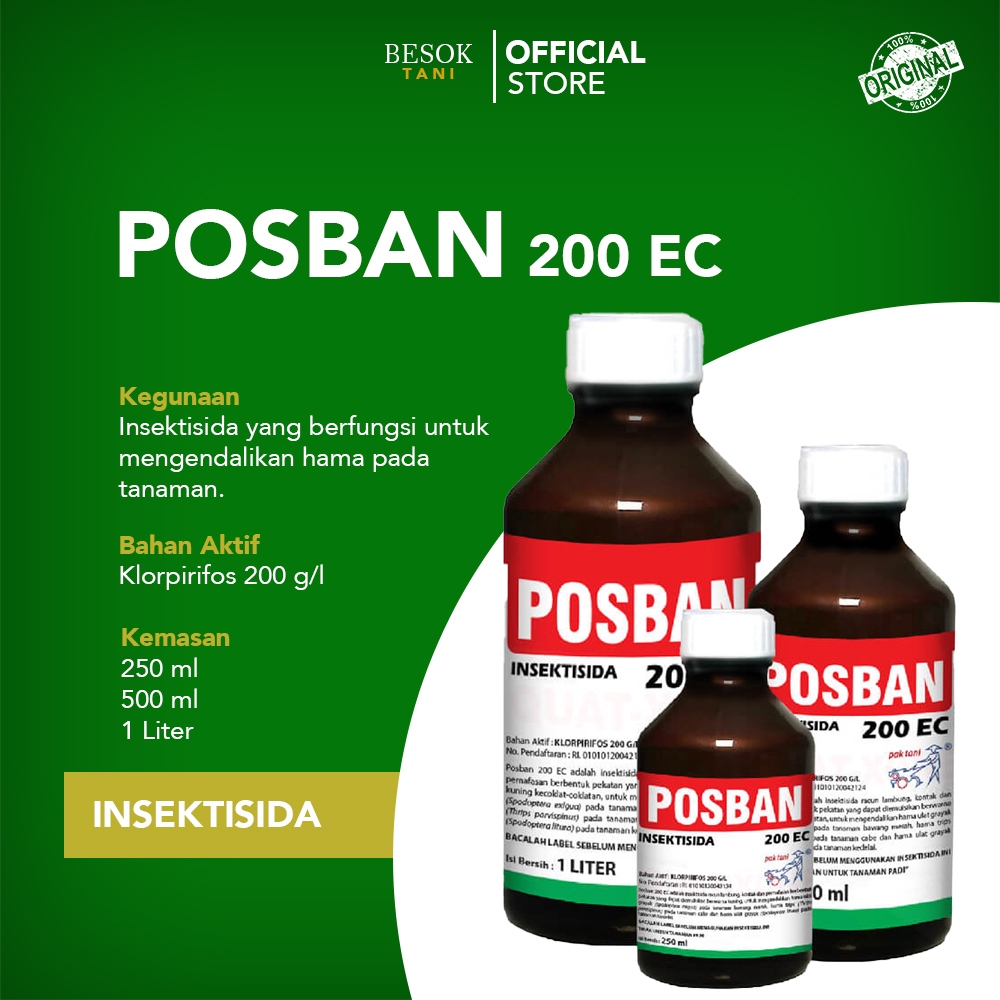 Jual POSBAN 200 EC | Insektisida | Mengendalikan Hama Tanaman | Saprotan Utama | Shopee Indonesia