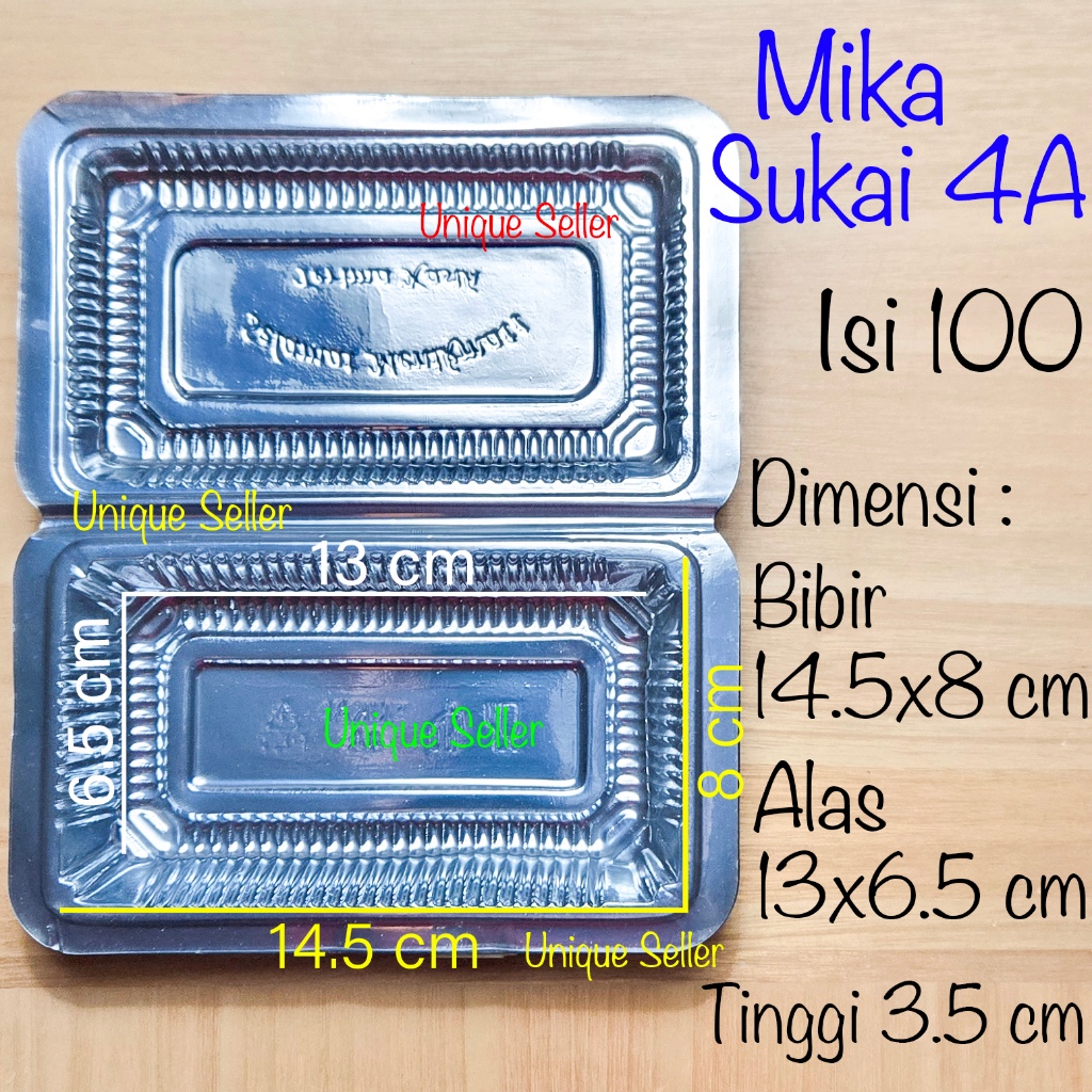 Jual [Isi100] Mika 4A Sukai Tebal Uk 14.5x8x3.5 cm / Mika Sukai 4A 4 A / Mika Mie Bihun Bakmi ...