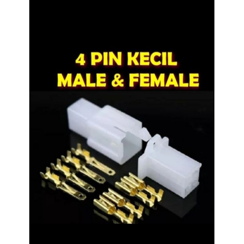Jual Socket motor 4 pin kecil connektor sambungan kabel motor 4pin ...