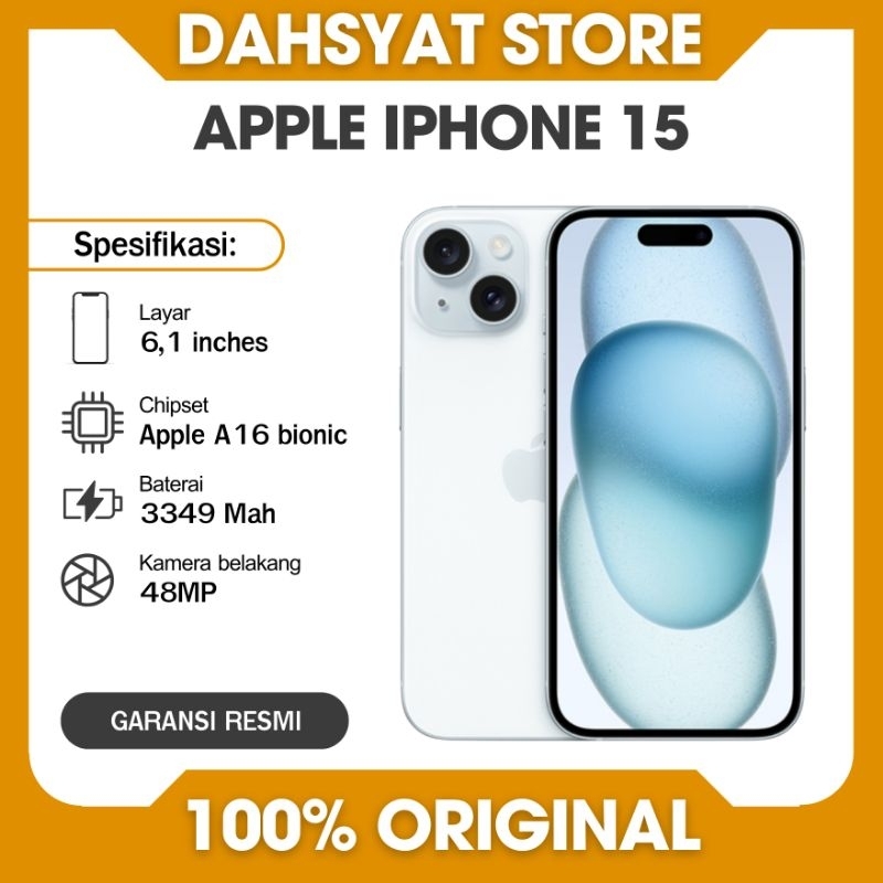 Jual Apple IPhone 15 128GB Chipset A16 Bionic Bergaransi Resmi | Shopee ...