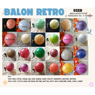 Jual BALON LATEX - DOFF RETRO 12 INCH ONE STOP PARTY doff retro | balon ...