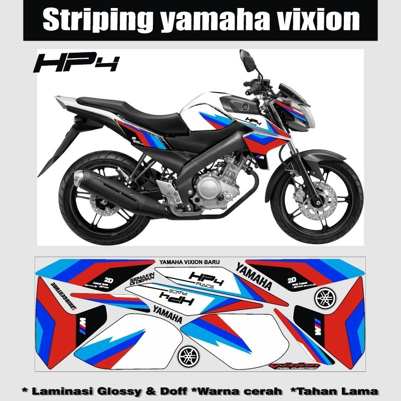 Jual Stiker Striping Vixion Nvl Bmw Edition / Sticker List Variasi Motor Yamaha New Vixion ...