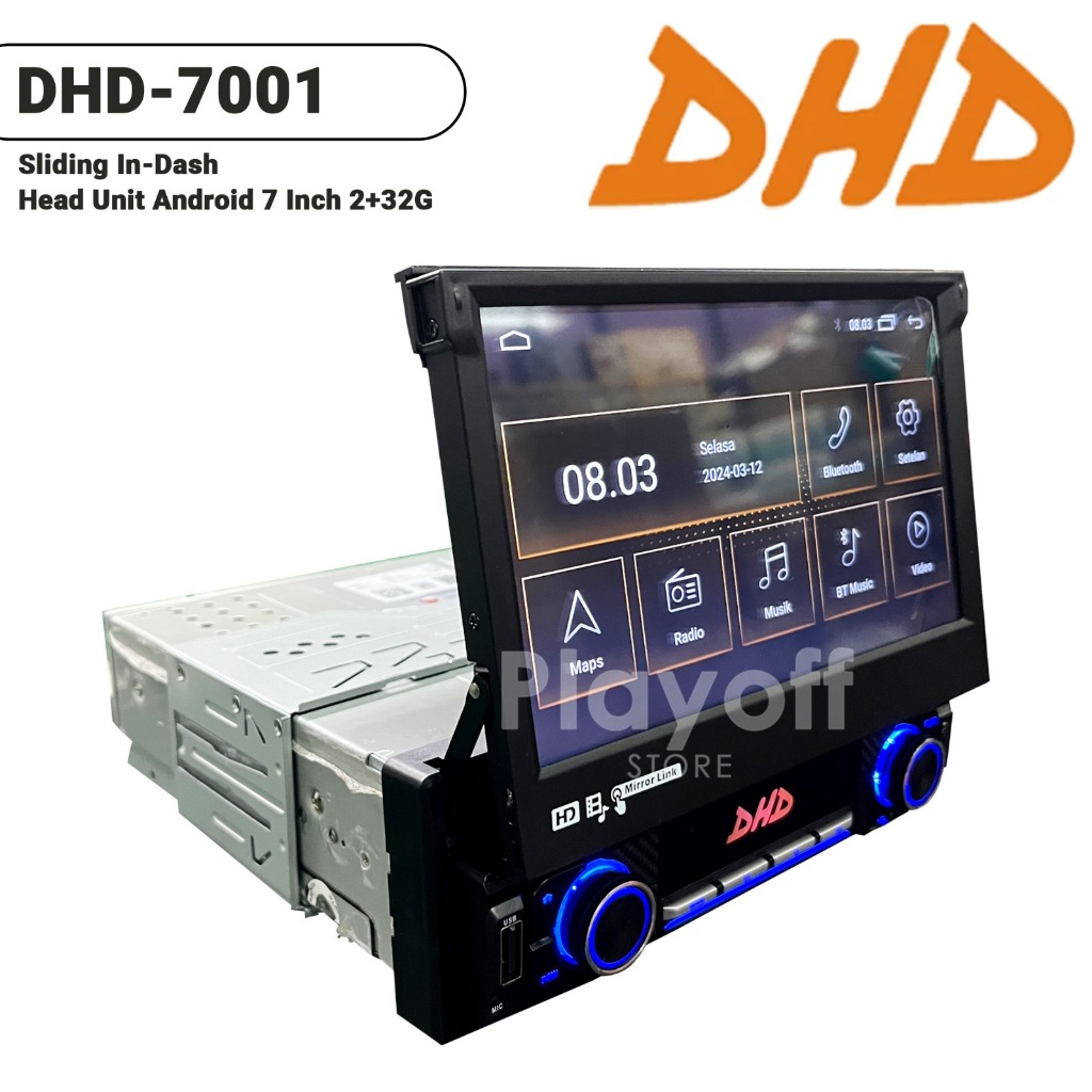 Jual Single Din Carplay Ram 2+32 GB Head Unit Android 7 inch DHD ...