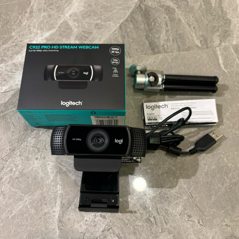 Jual Logitech C922 PRO STREAM Webcam Background Replacement + Tripod ...