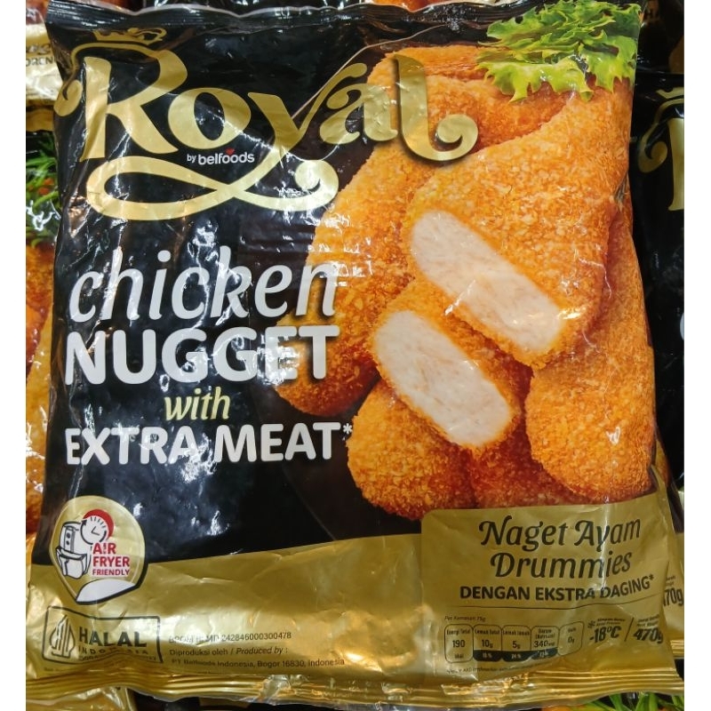 Jual ROYAL Chicken Nugget With Extra Meat Nuget Ayam Drummies Dengan ...