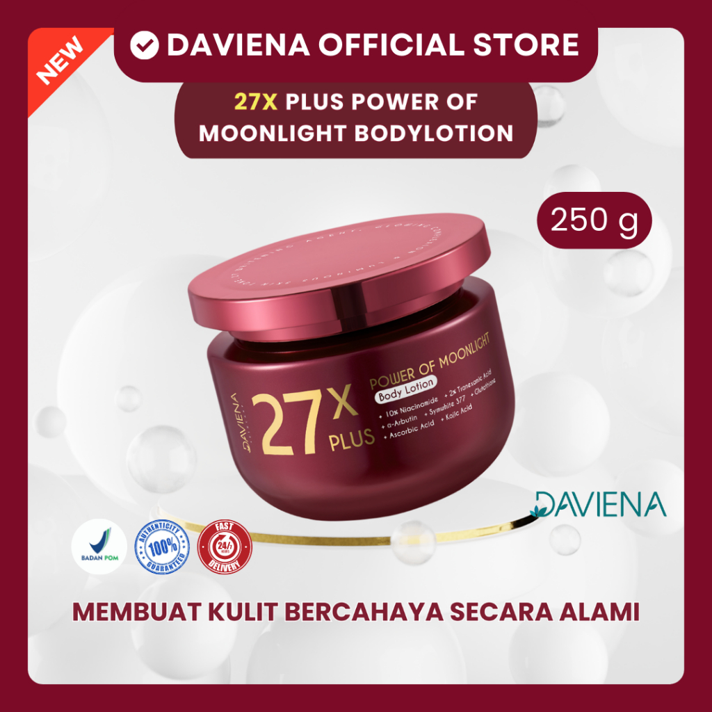 Jual DAVIENA SKINCARE - 27x Plus Power Of Moonlight Body Lotion 250gr ...