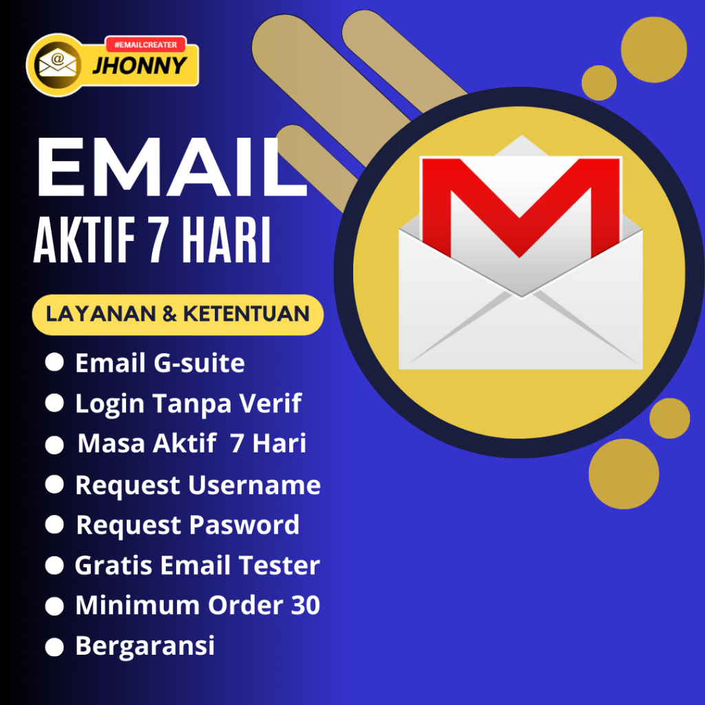 Jual Email G-Suite Fresh aktif 7 Hari | Shopee Indonesia