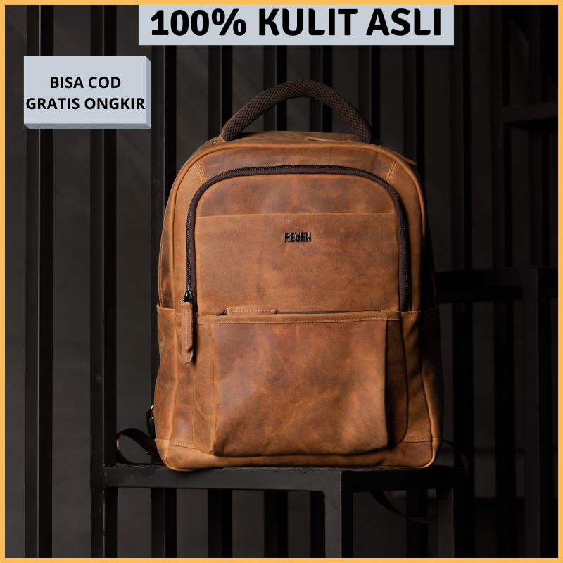 Jual REVEN LEATHER - Tas Ransel Laptop Punggung Pria Outlander Backpack Bahan Kulit Sapi Asli CH ...
