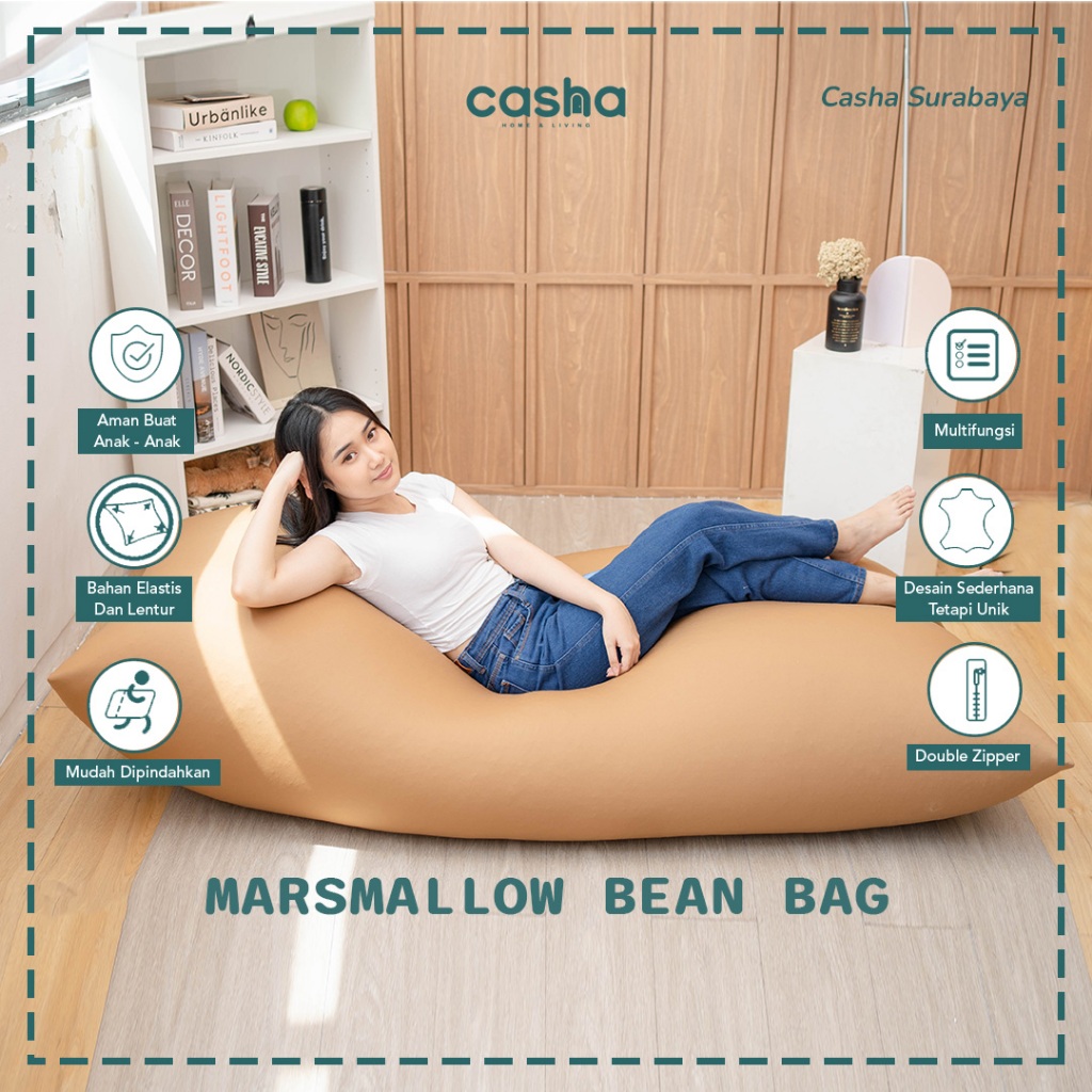 Jual CASHA Marshmallow Bag - Bahan Elastis Bean Bag Persegi - Bantal Lantai - Bantal Duduk ...