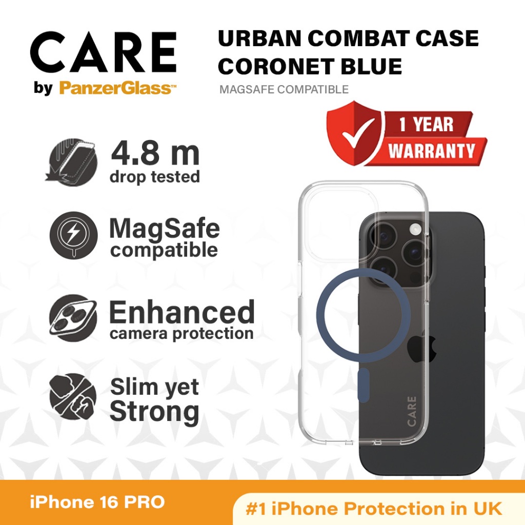 Jual CARE by PanzerGlass MagSafe Case iPhone 16 Pro/Pro Max Flagship Case Transparent Urban ...